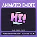 ANIMATED HI EMOTE | Animated + Static Version Included; Pastel Purple ...