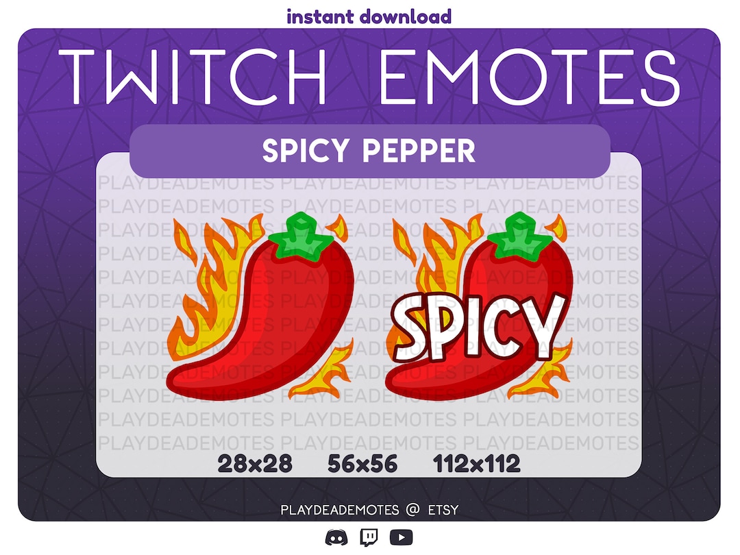 Spicy Pepper Emote | SPICY Fiery Hot Red Flaming Jalapeno Pepper Static ...