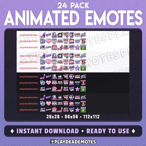 24 ANIMATED EMOTES Starter Pack #2 | Animated+static Versions Included ...