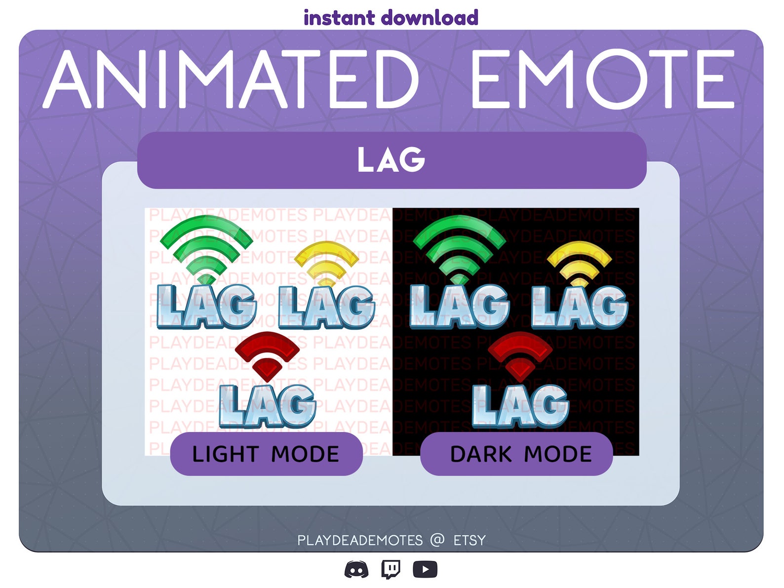 ANIMATED + STATIC Lag Emote for Twitch Streamers | Animated LAG Emote ...