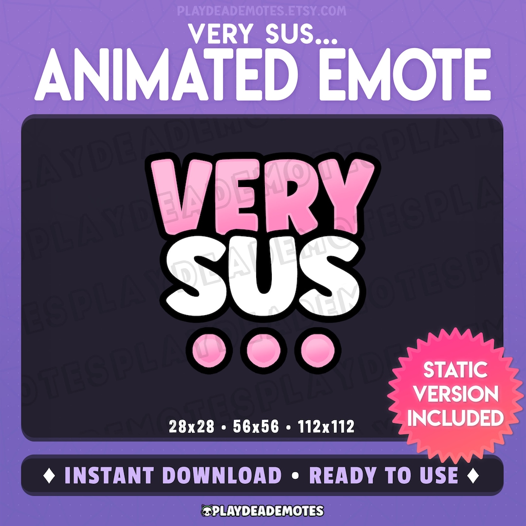 Animated VERY SUS EMOTE | Animated + Static Versions Included; Pastel ...