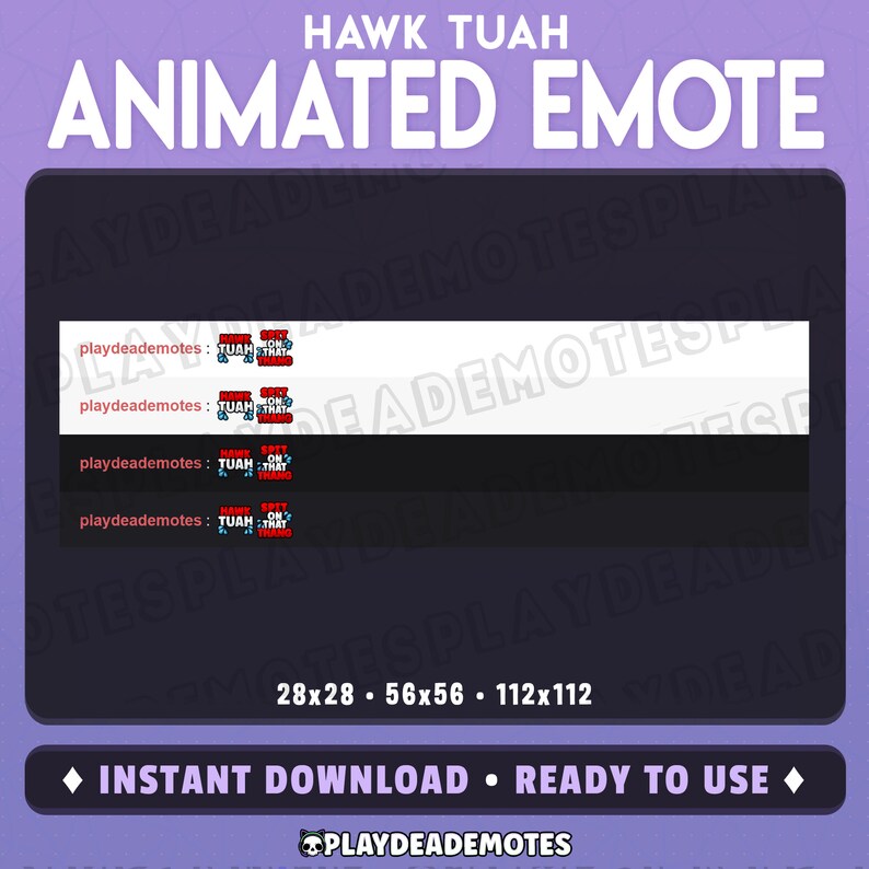 Animated HAWK TUAH EMOTE | Animated + Static Versions Included; Hawk ...