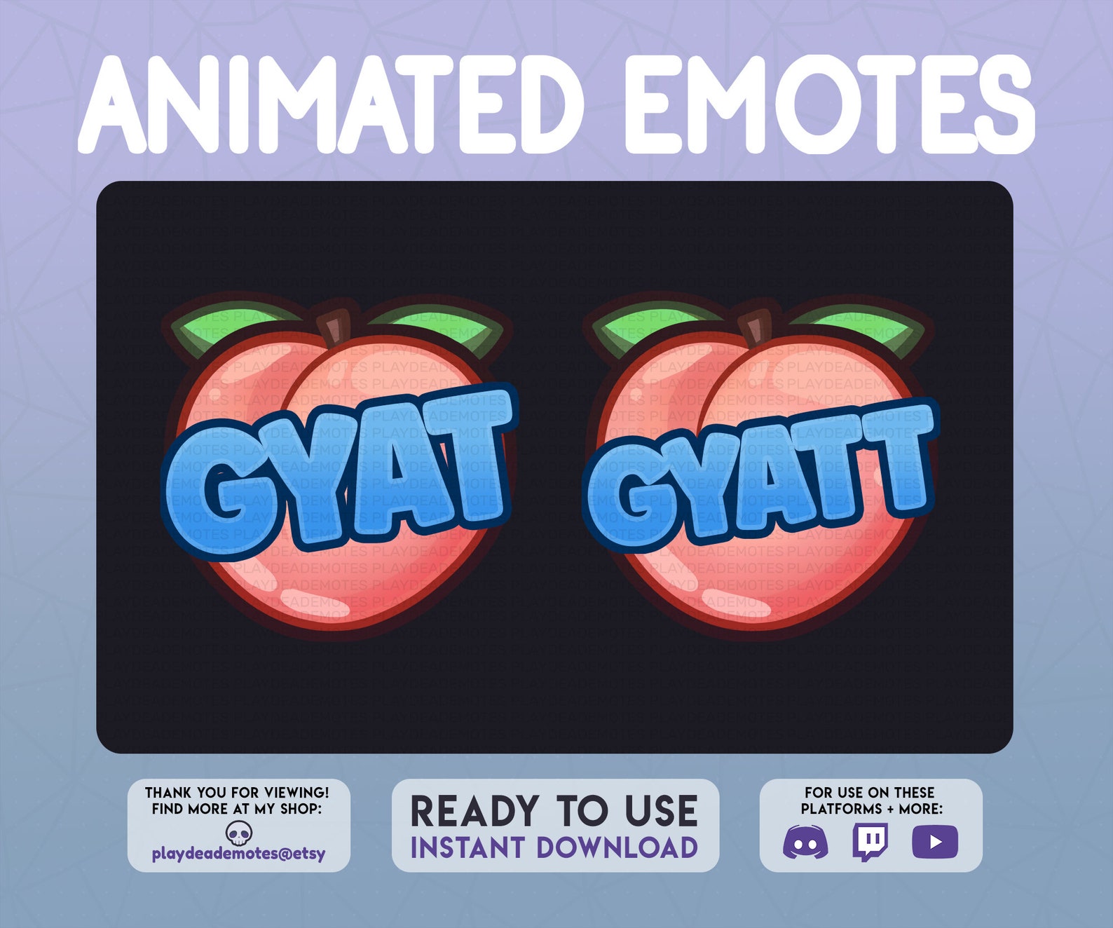 Animated GYATT Peach Emotes ANIMATED STATIC Gyat Peach Emotes Gyatdamn ...