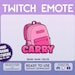Pink CARRY Emote Cute Pink Carry Emote Pink Carry Text Emote, Backpack ...
