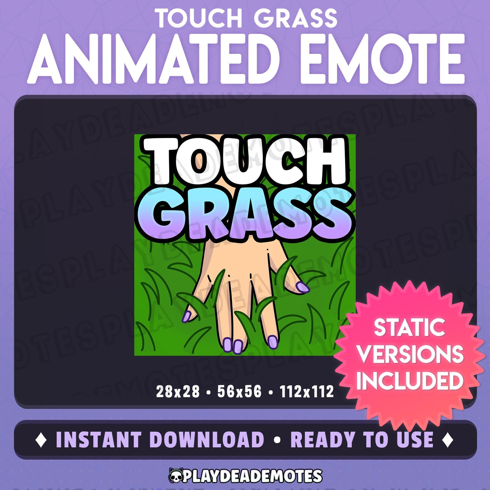 Animated TOUCH GRASS EMOTE | Animated + Static Versions Included ...