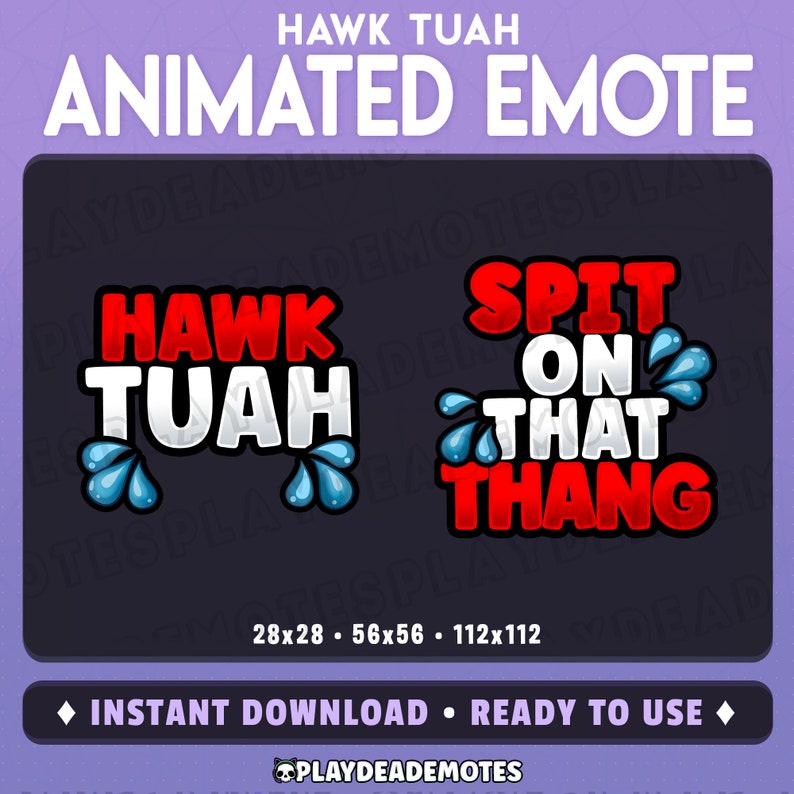 Animated HAWK TUAH EMOTE | Animated + Static Versions Included; Hawk ...