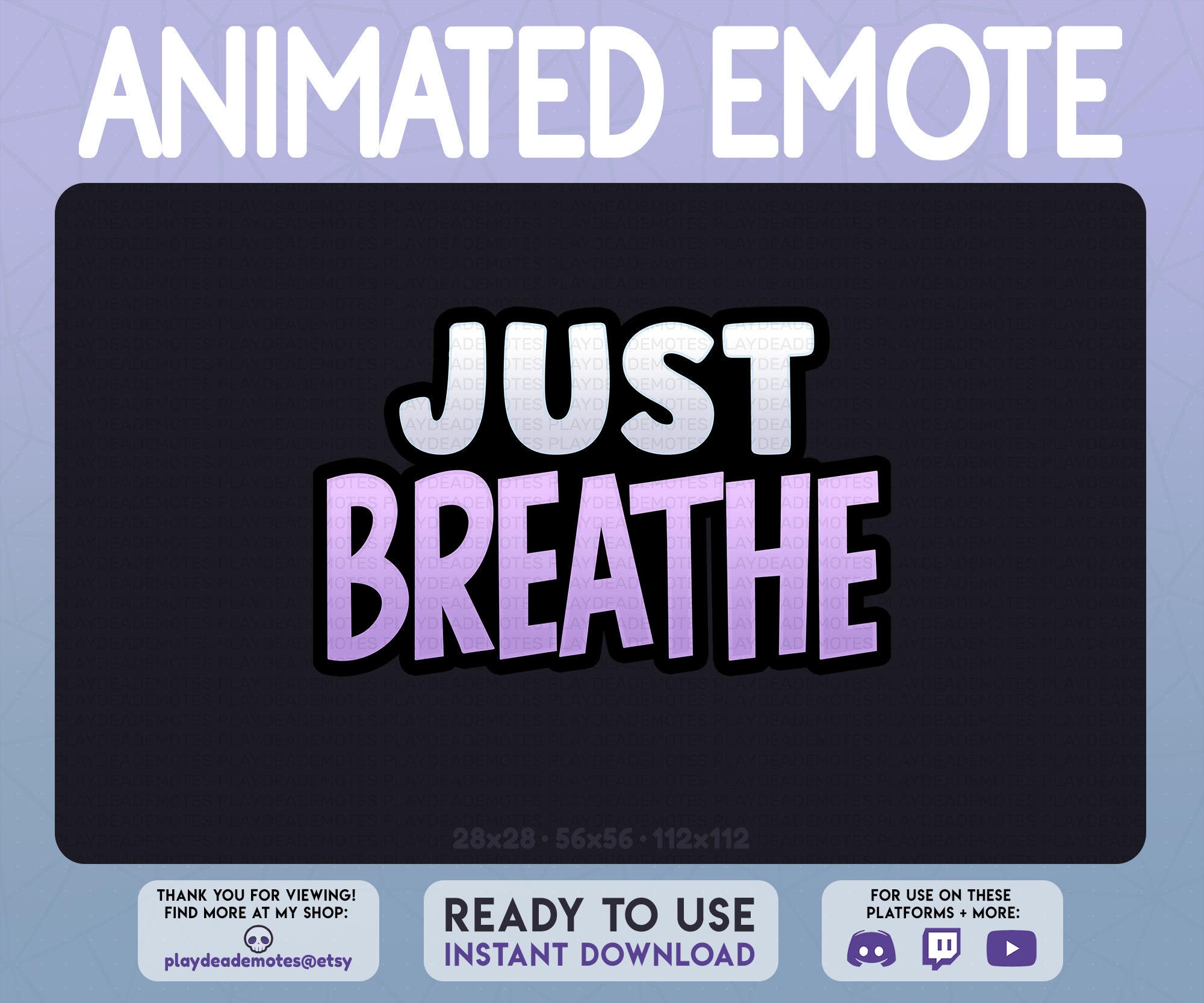 ANIMATED JUST BREATHE Emote Animated Static Ver Included, Just Breathe ...