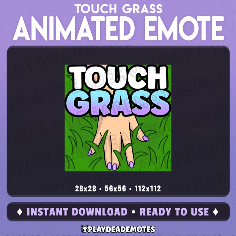 Animated TOUCH GRASS EMOTE | Animated + Static Versions Included ...