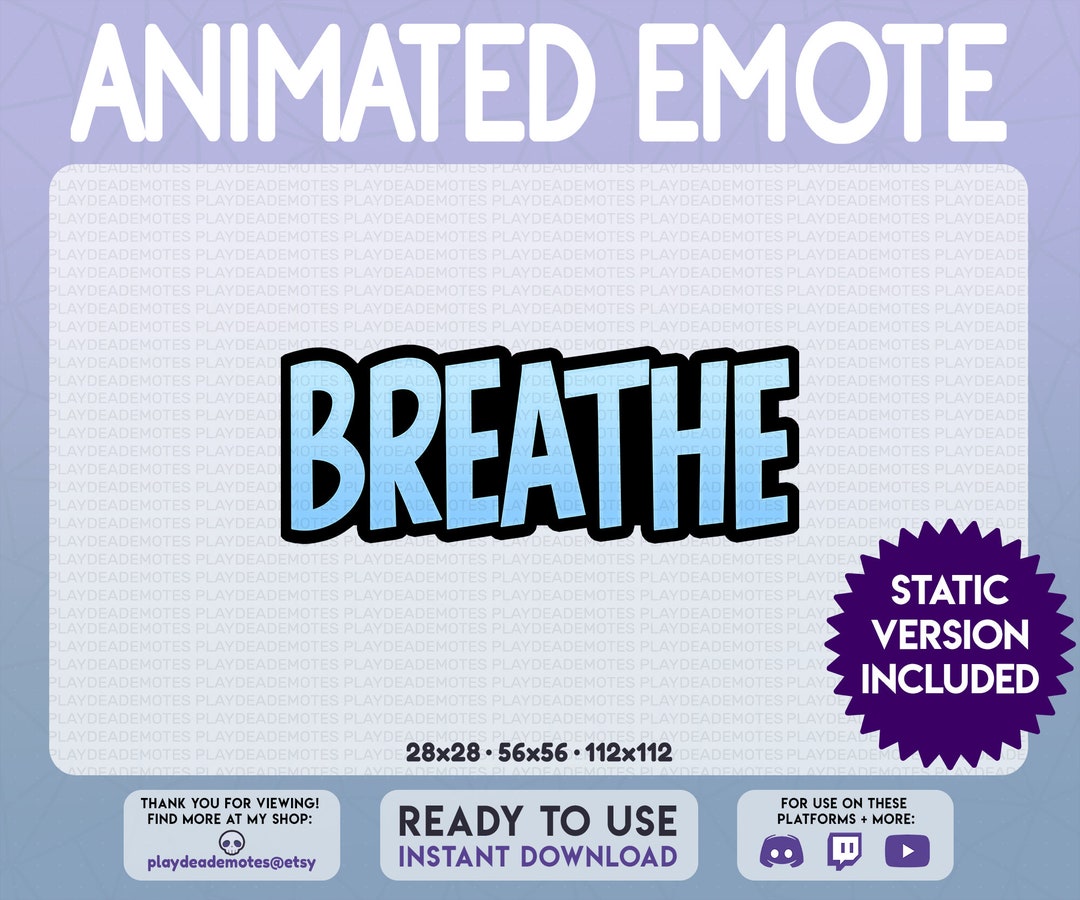 BREATHE ANIMATED EMOTE | Animated + Static Versions Included, Pastel ...