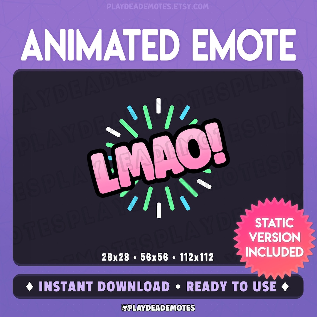 Animated LMAO Emote in Soft Pink (animated+static) (digital Download ...