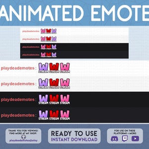 W STREAM ANIMATED EMOTE | Animated + Static Included, Pastel Purple W ...