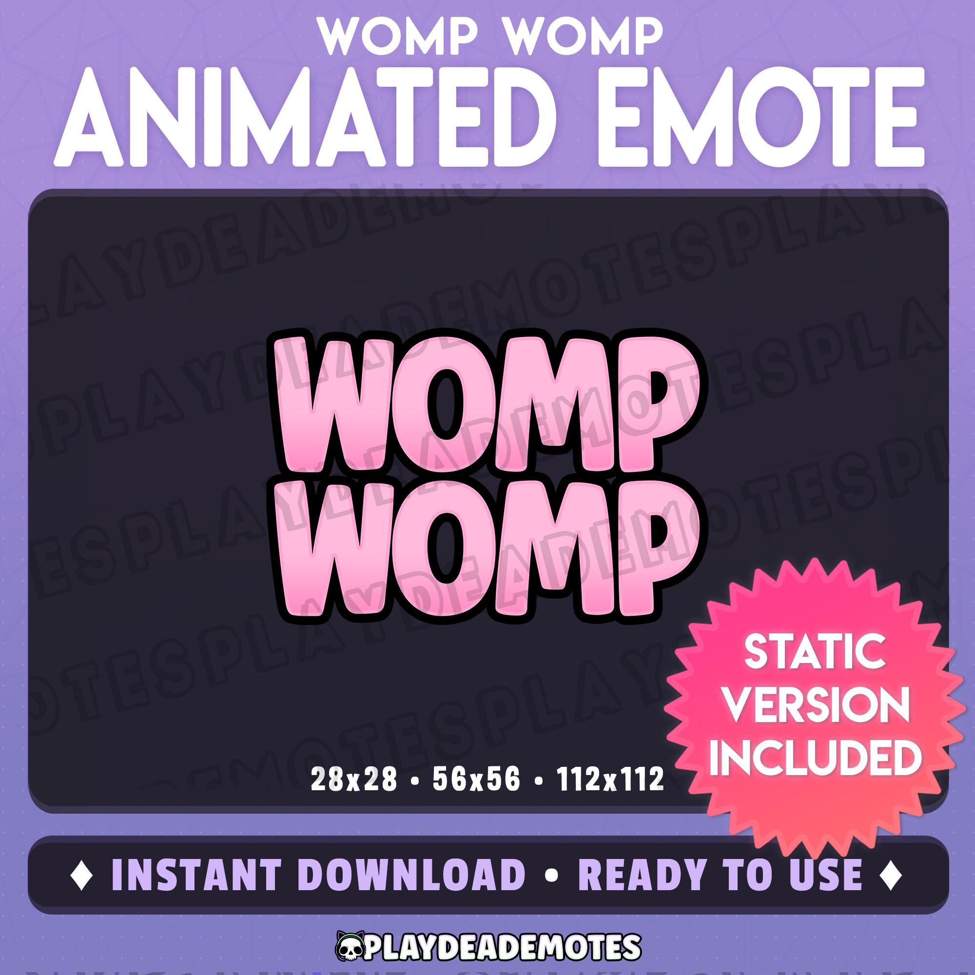 Animated WOMP WOMP Emote in Soft Pastel Pink (animated+static) (digital ...