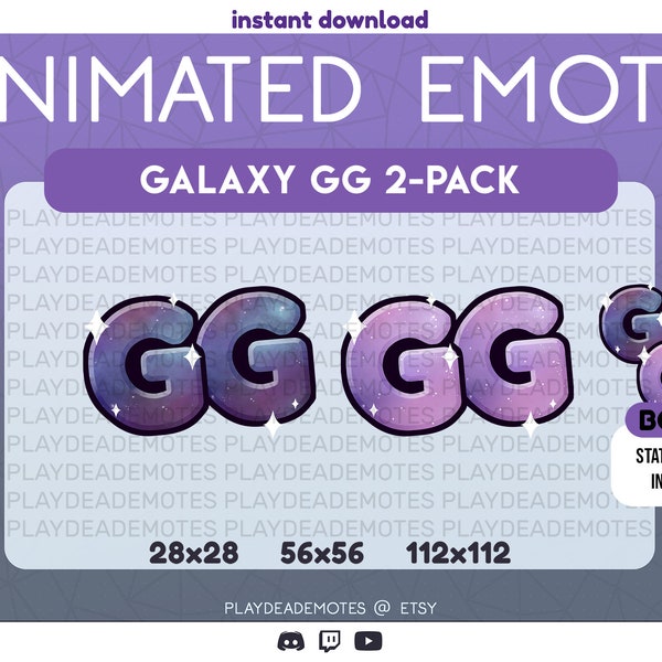 Galaxy Twitch Emotes - Etsy