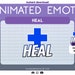 ANIMATED STATIC Blue Animated HEAL Twitch Emote Bold, Obvious, Bright ...