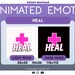 ANIMATED + STATIC Pink Animated HEAL Twitch Emote | Bold, Obvious ...