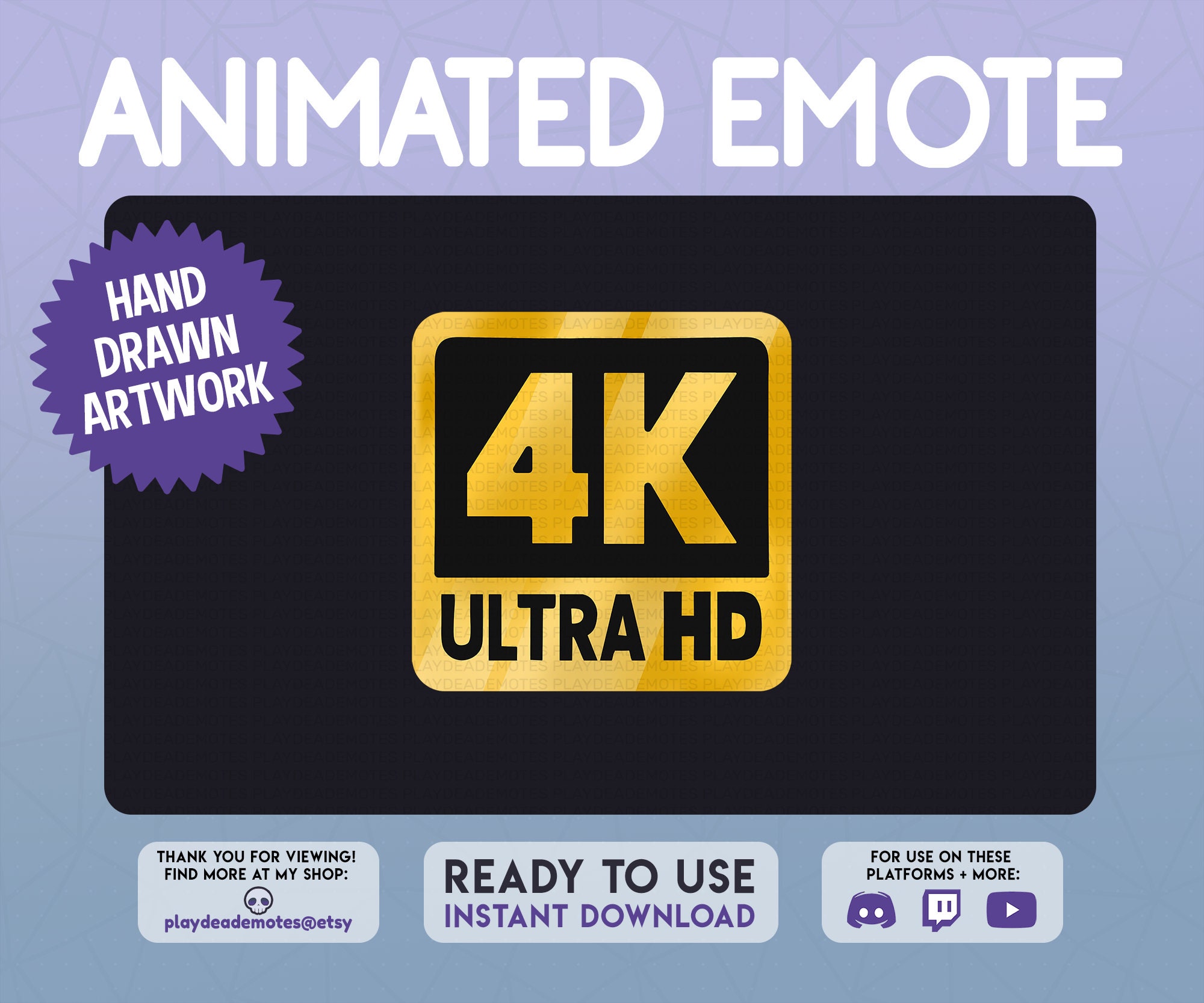 4K UHD Animated Emote ANIMATED STATIC 4k Ultra Hd Emote, 4k Uhd ...
