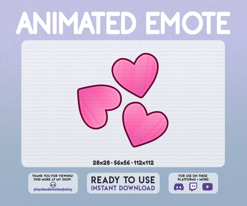 Animated Raining Heart Emote | ANIMATED + STATIC Pink Falling Heart ...