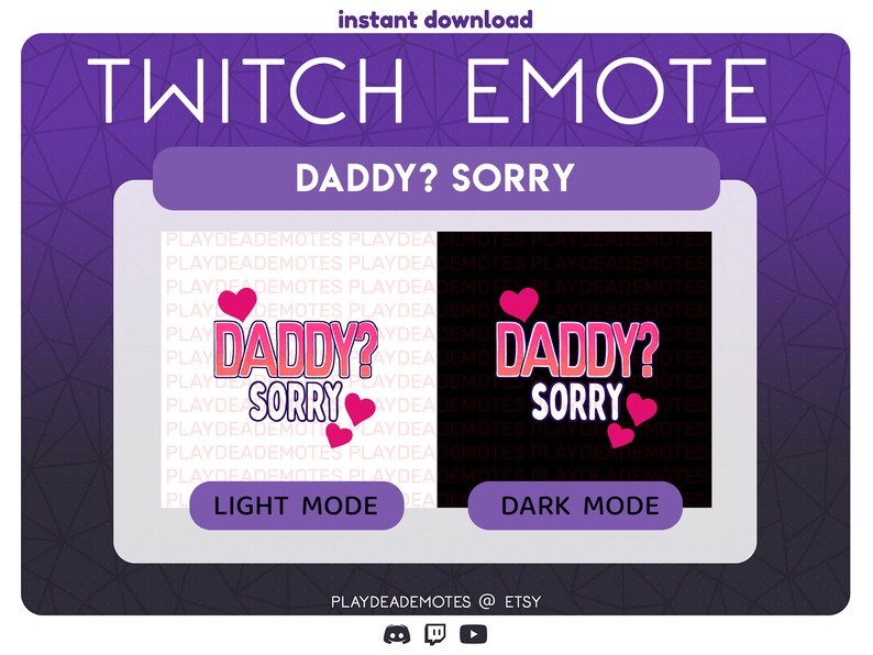 Daddy? Sorry Tiktok Meme Twitch Emote | Daddy Sorry Twitch and Discord ...