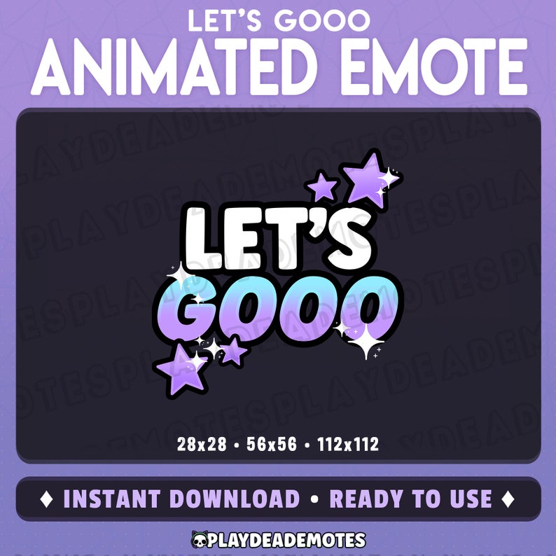 Animated LET'S GOOO EMOTE | Animated + Static Versions Included; Pastel ...