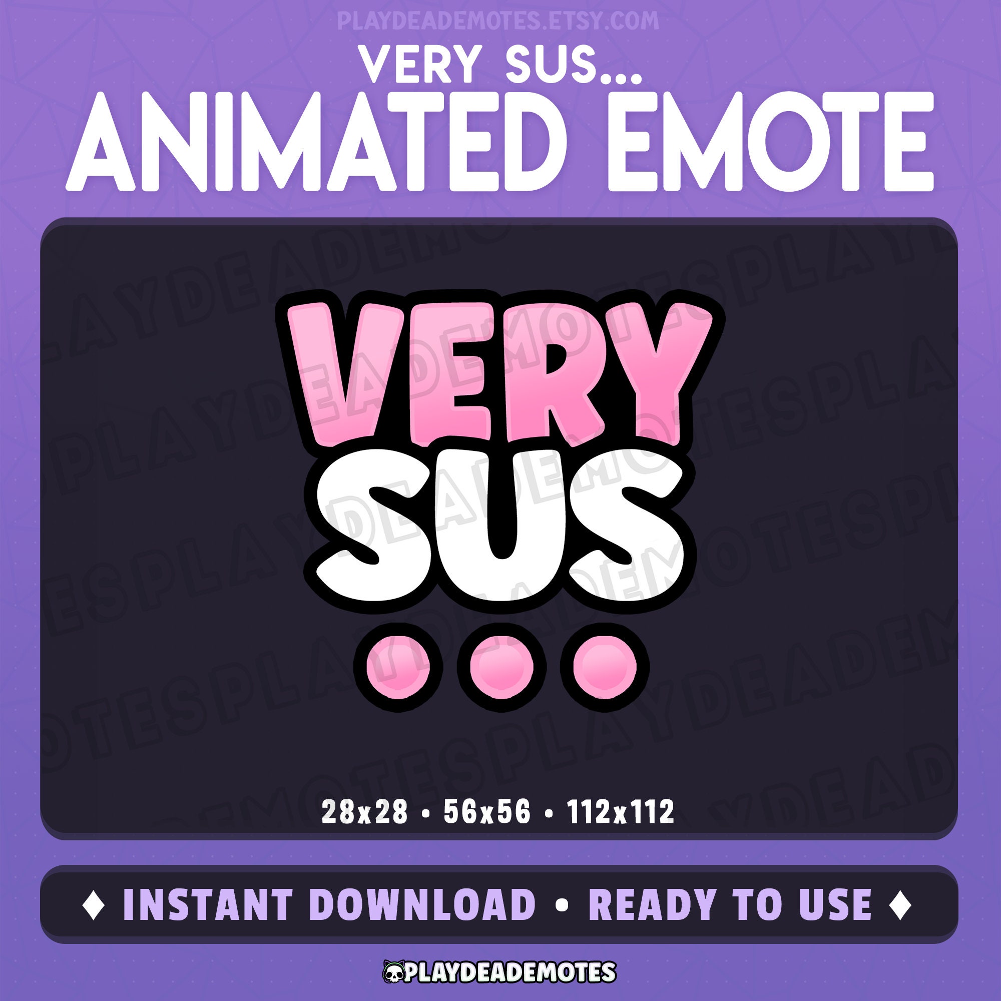 Animated VERY SUS EMOTE | Animated + Static Versions Included; Pastel ...