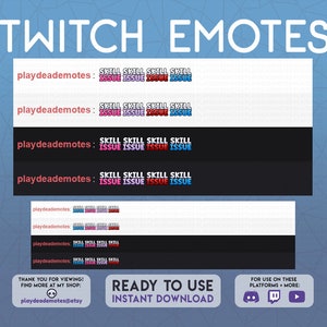 SKILL ISSUE Emote | Static Red Text Emote | No Skill Emote, Skill ...