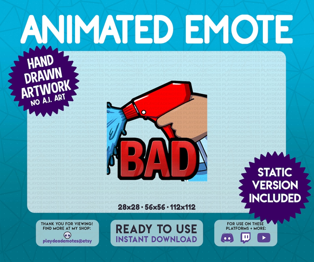 Red Spray Bottle BAD Emotes | ANIMATED + STATIC Red Bad Emotes ...