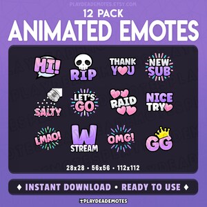 24 ANIMATED EMOTES Starter Pack | Animated+static Versions Included ...