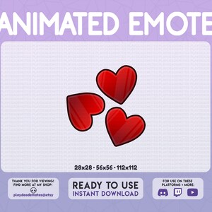 Animated Raining Heart Emote | ANIMATED + STATIC Red Falling Heart ...