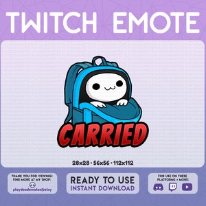 CARRIED Emote | Blue Red Carried Emote | Carried Emote, Backpack Emote ...