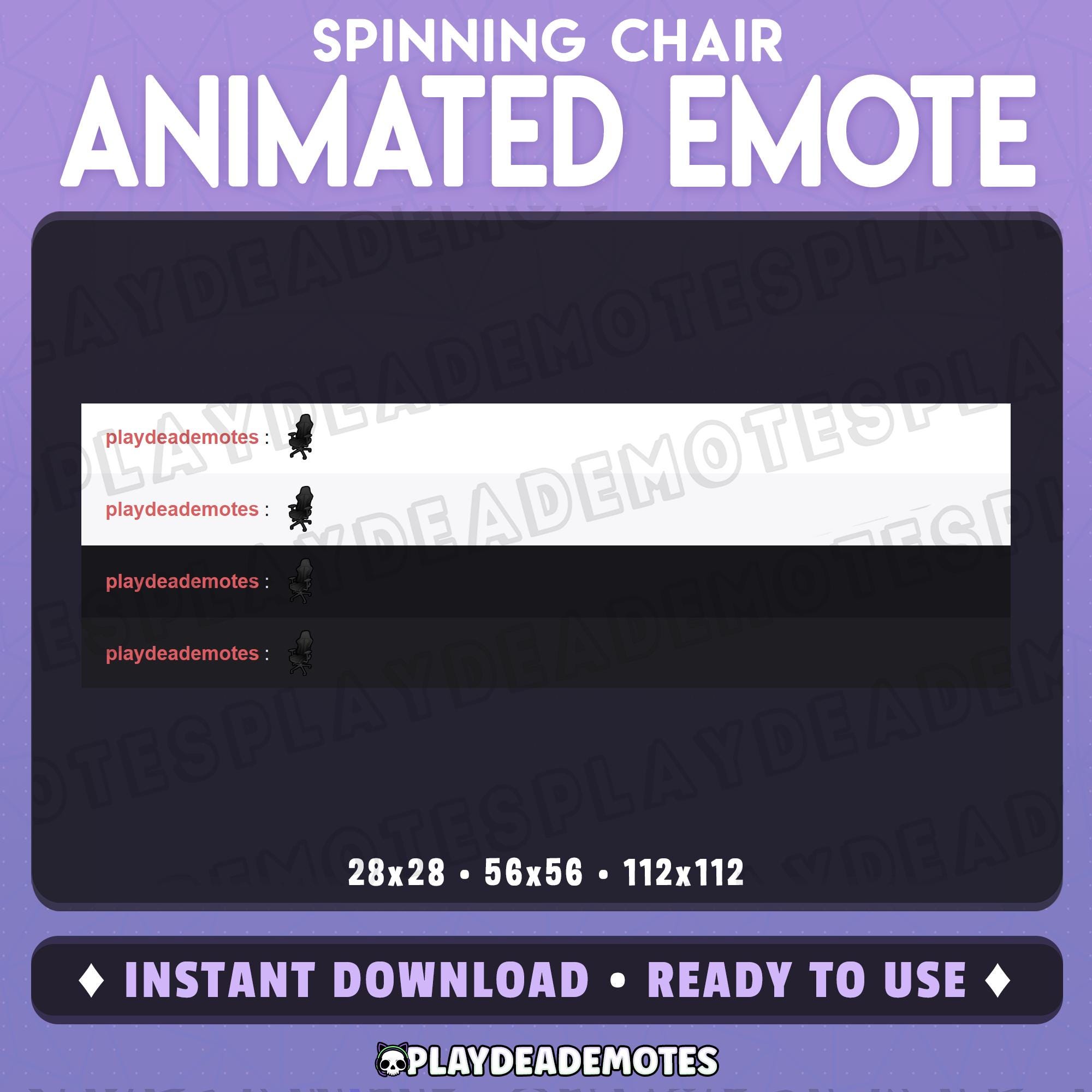 ANIMATED CHAIR EMOTE | Animated + Static Versions Included; Funny Black ...