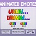 Rainbow Umm Uhh Emotes | ANIMATED + STATIC Kawaii Rainbow Ummm Uhhh ...