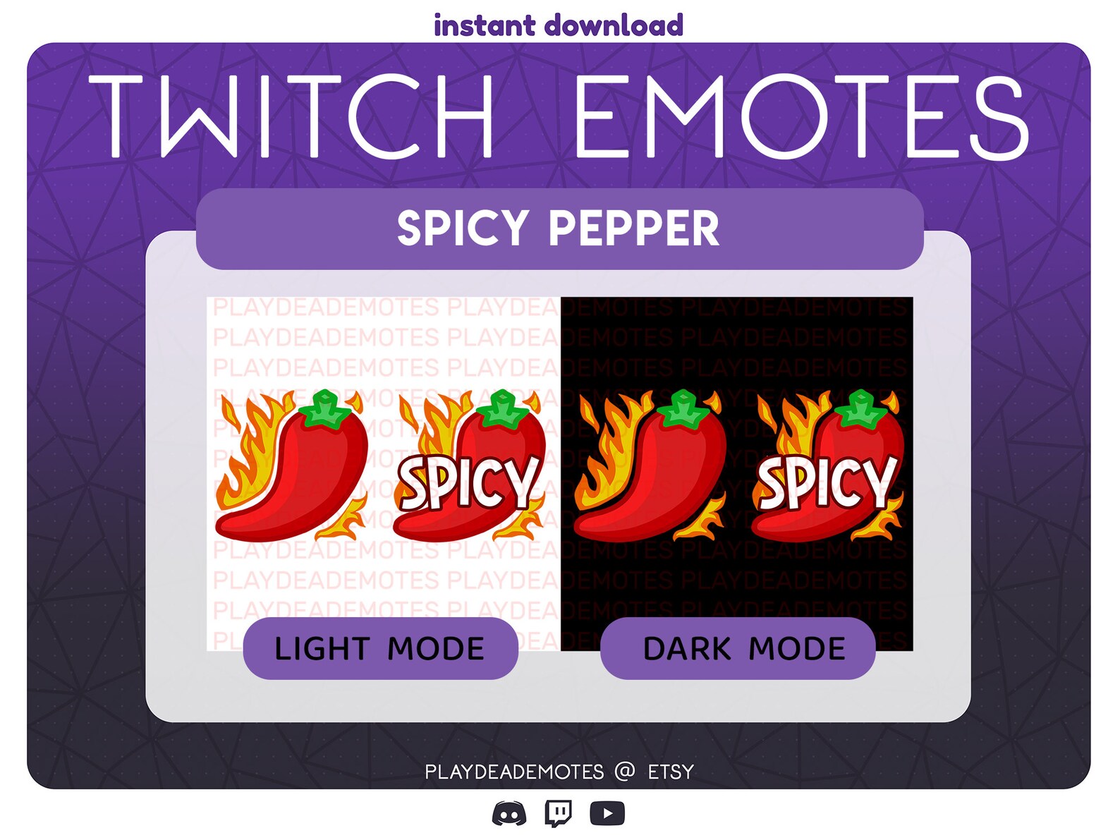 Spicy Pepper Emote | SPICY Fiery Hot Red Flaming Jalapeno Pepper Static ...