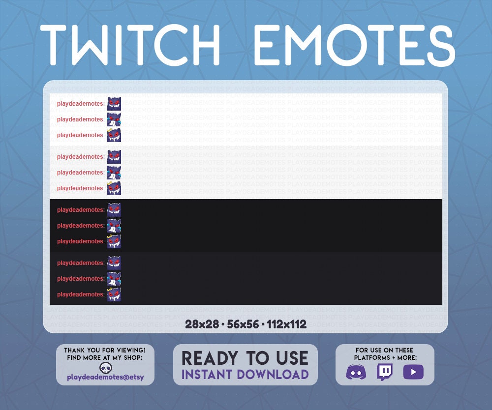 Animated Gengar Clap Emote | ANIMATED + STATIC Kawaii Cute Fun Ghost ...