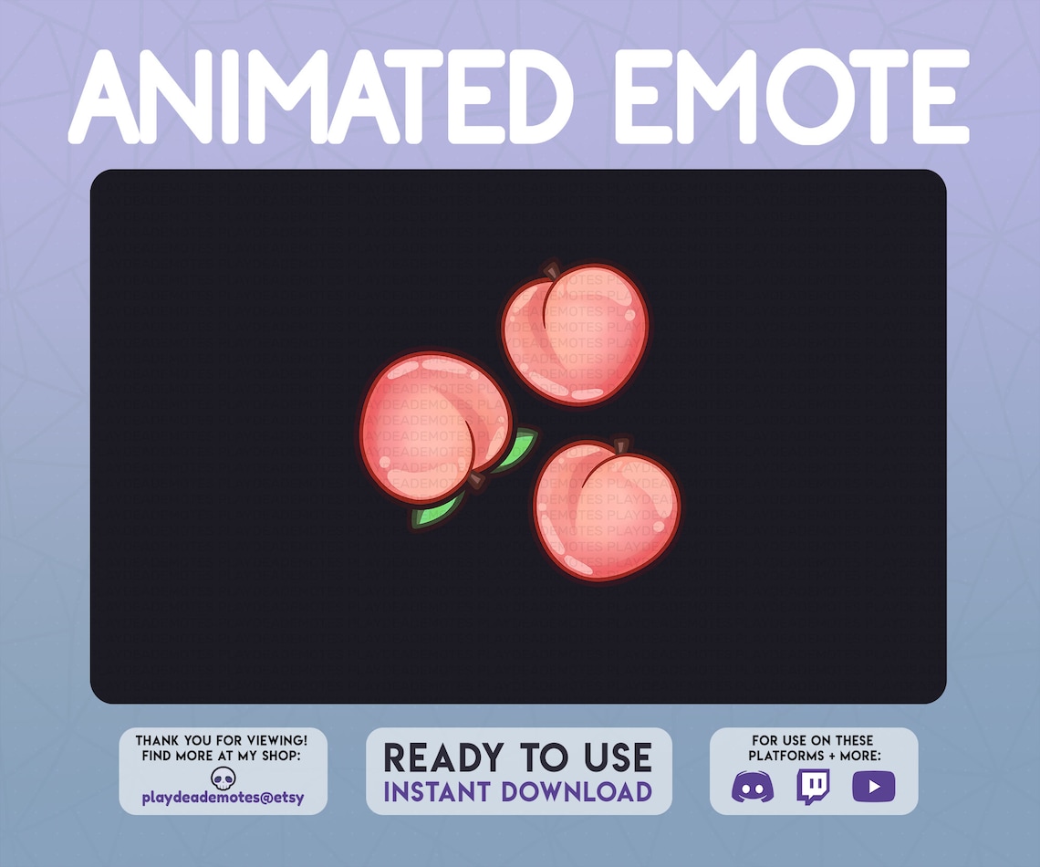 Animated Raining Peaches Emote | ANIMATED + STATIC Falling Peaches ...