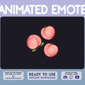 Animated Raining Peaches Emote | ANIMATED + STATIC Falling Peaches ...