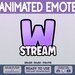 W STREAM ANIMATED EMOTE | Animated + Static Included, Pastel Purple W ...