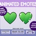 Animated Raining Heart Emote ANIMATED STATIC Purple Hearts Falling ...