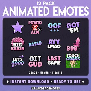 24 ANIMATED EMOTES Starter Pack #2 | Animated+static Versions Included ...