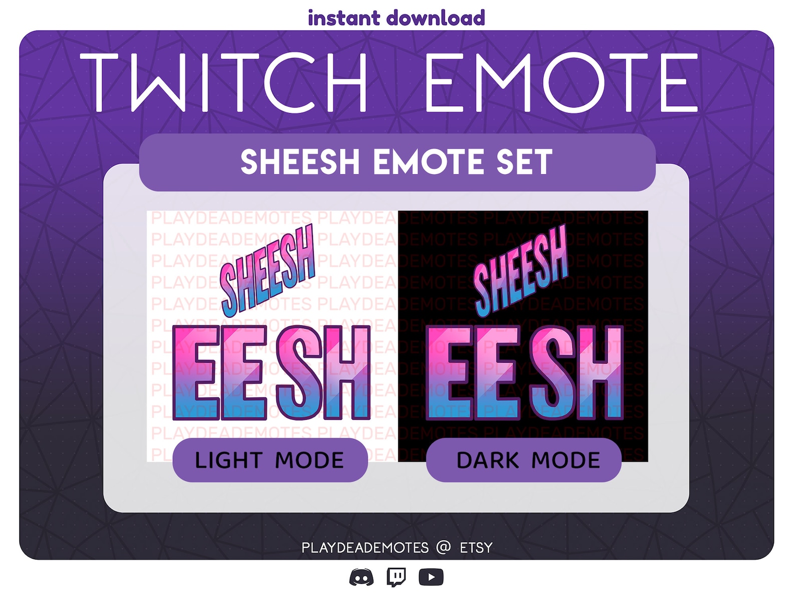 SHEESH Twitch Emote Bundle | SH EE Sheesh Discord Emotes | Instant ...