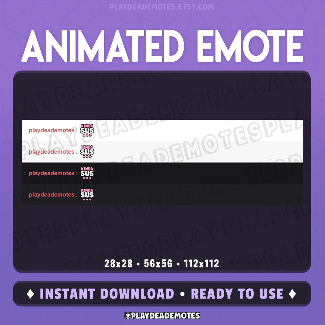 Animated KINDA SUS EMOTE | Animated + Static Versions Included; Pastel ...