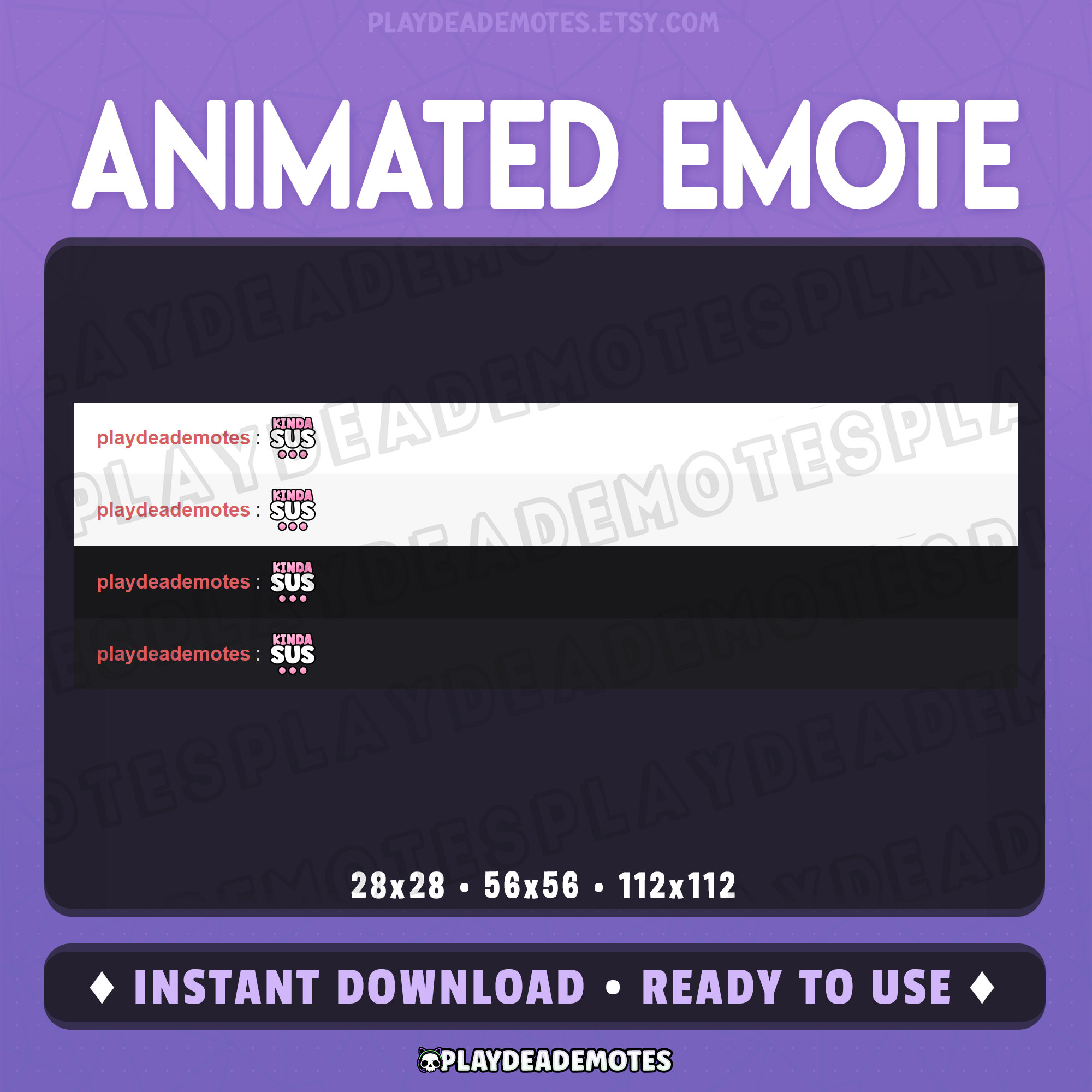 Animated KINDA SUS EMOTE | Animated + Static Versions Included; Pastel ...