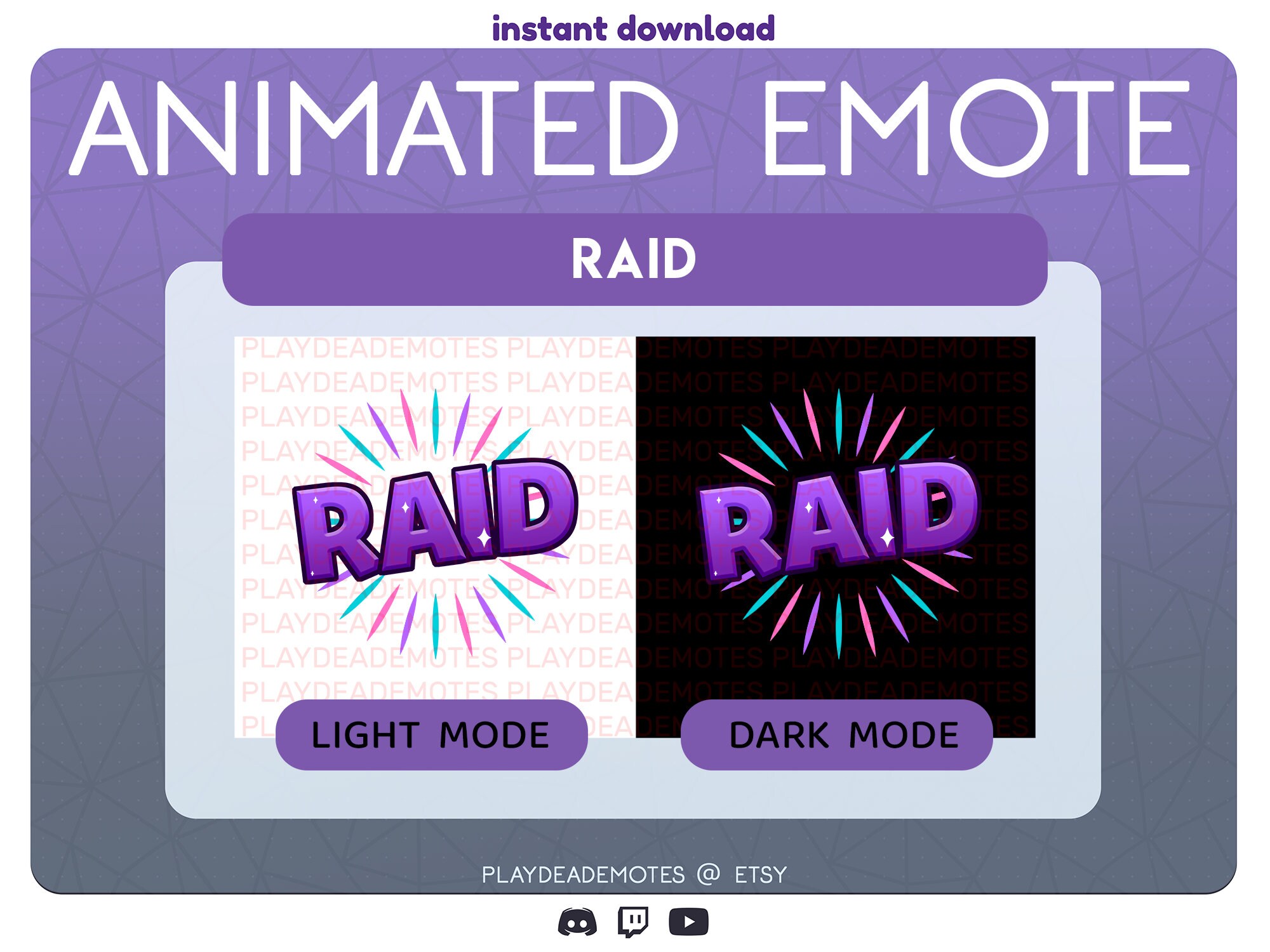 ANIMATED + STATIC RAID Purple Twitch Emotes | Fun Purple Animated Raid ...