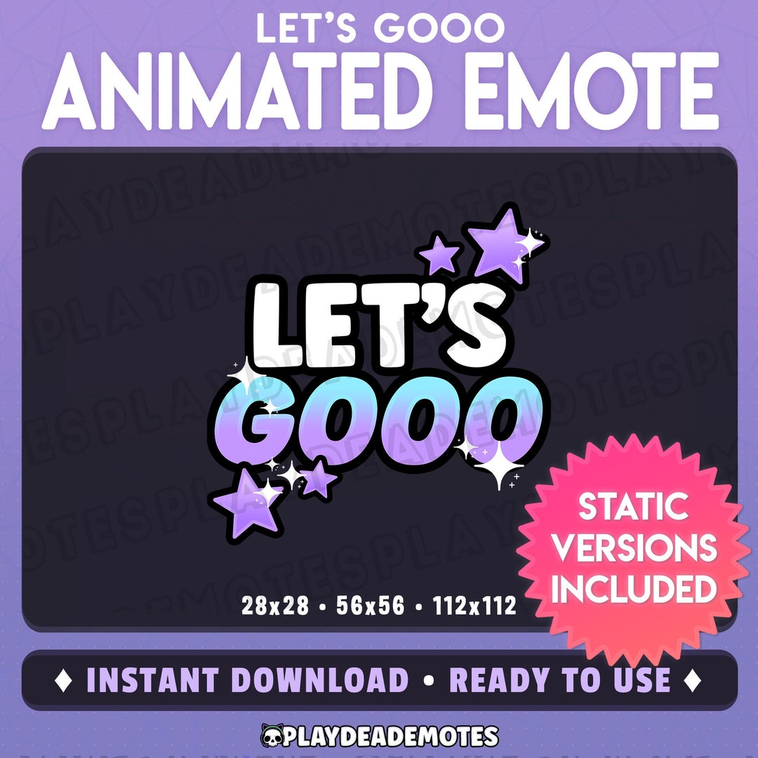 Animated LET'S GOOO EMOTE | Animated + Static Versions Included; Pastel ...