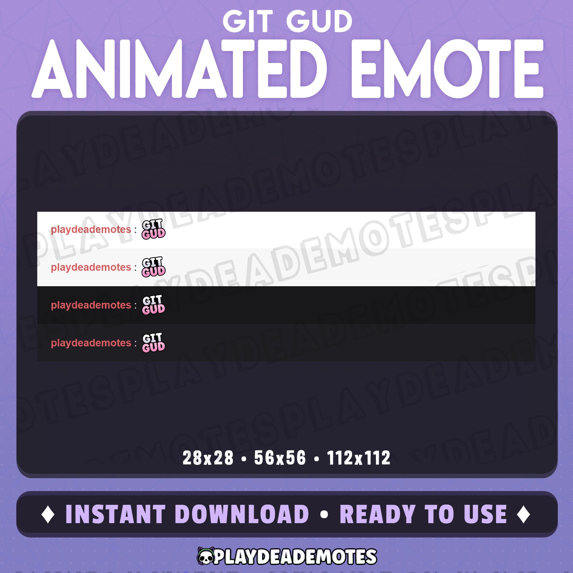 Animated GIT GUD EMOTE | Animated + Static Versions Included; Cute ...