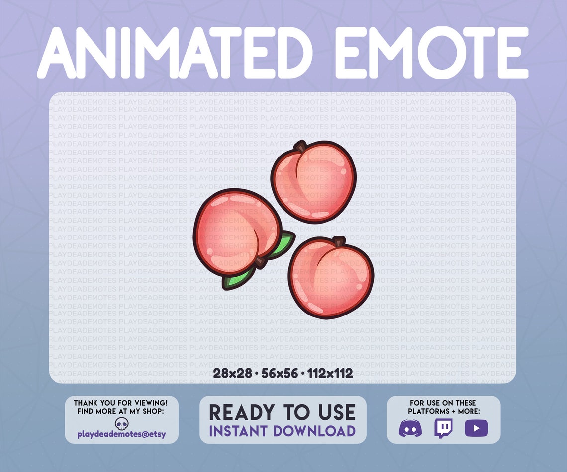 Animated Raining Peaches Emote | ANIMATED + STATIC Falling Peaches ...