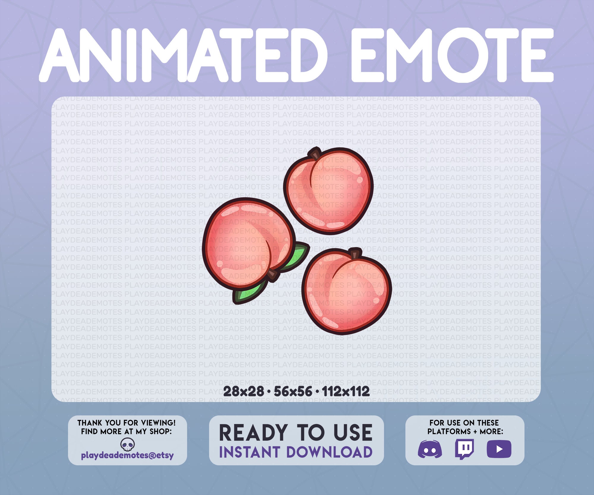 Animated Raining Peaches Emote | ANIMATED + STATIC Falling Peaches ...