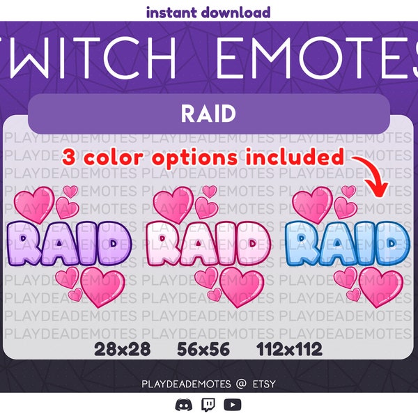 Twitch Emotes Raid Emotes - Etsy