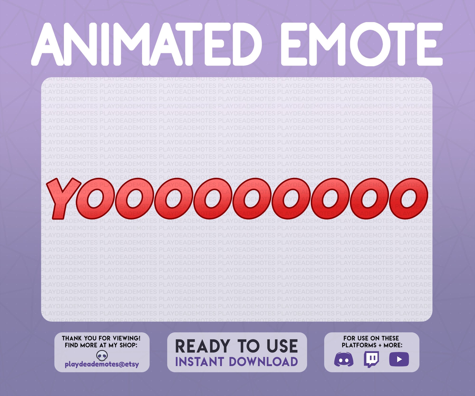 Yooooo Scrolling Animated Emote ANIMATED STATIC Long Yooo Emote ...