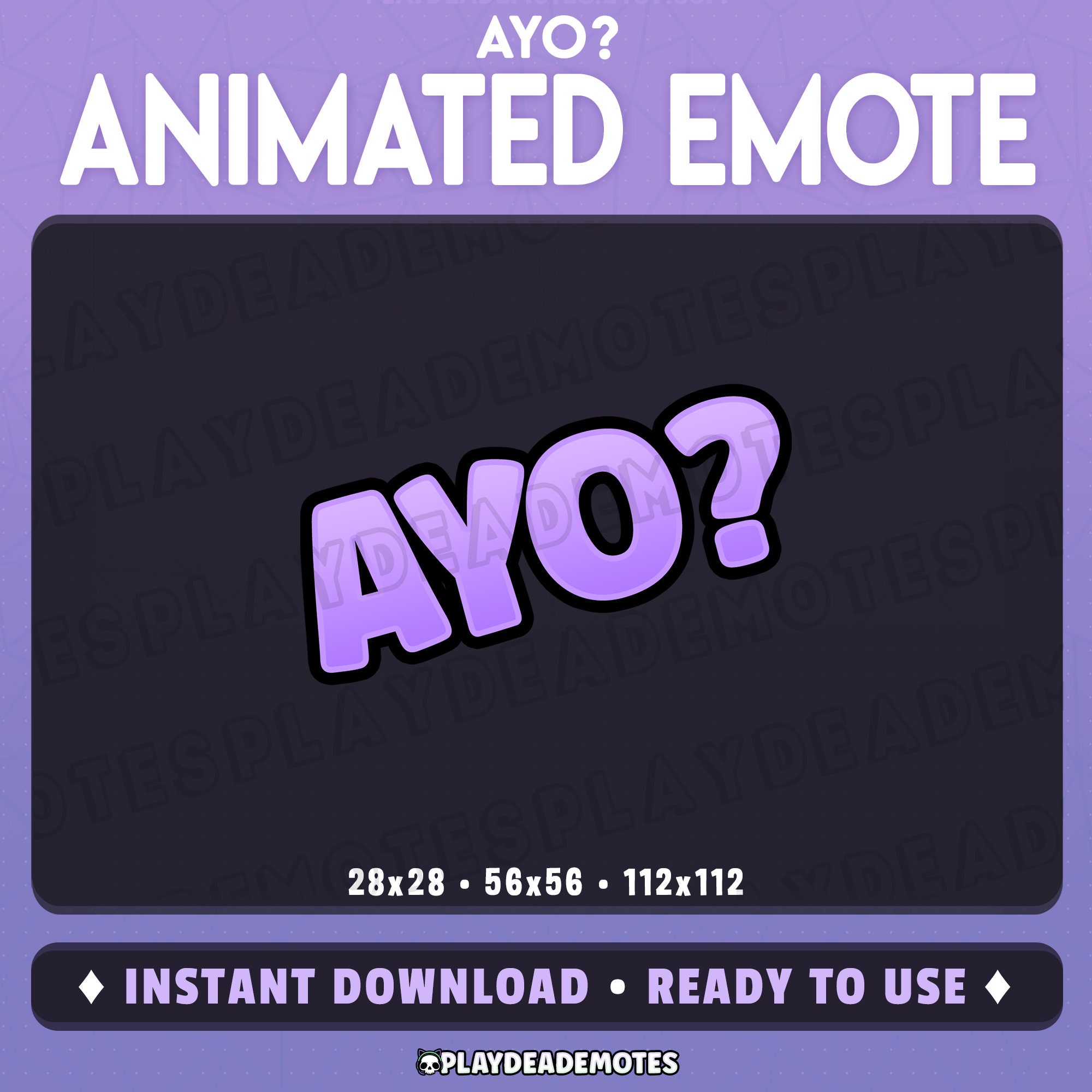 ANIMATED AYO? EMOTE | Animated + Static Versions Included; Soft Pastel ...