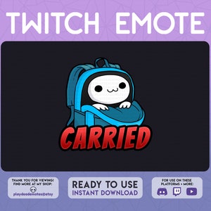 CARRIED Emote | Blue Red Carried Emote | Carried Emote, Backpack Emote ...